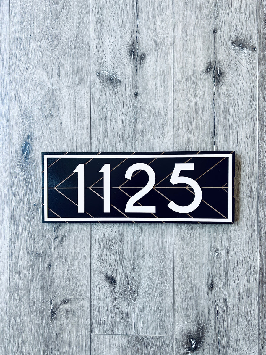 Modern Outdoor Address Sign – Illumination Custom Designs