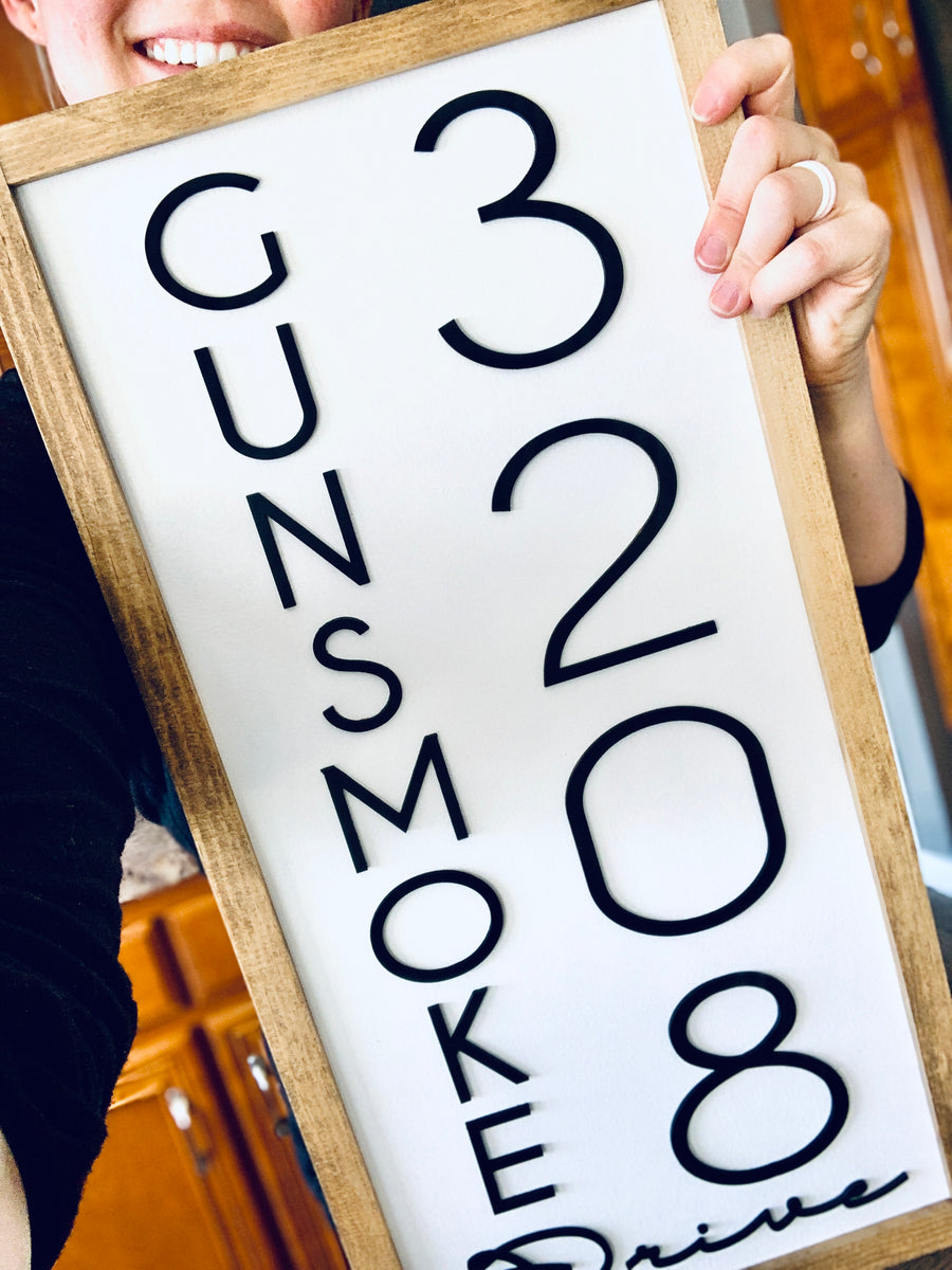 Full Street Address Sign – Illumination Custom Designs